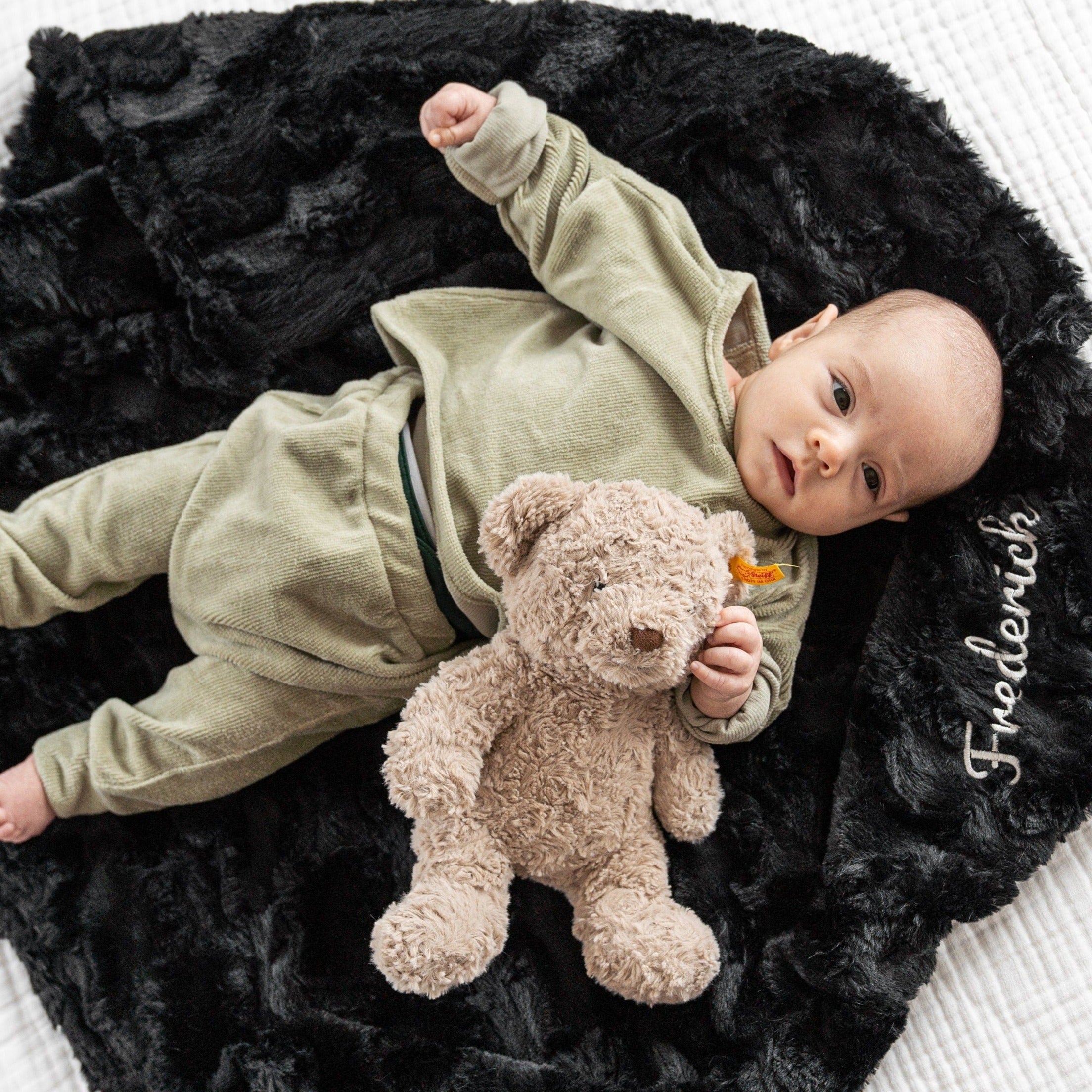 Black Glacier Minky Baby Blanket - Personalized – Baby Boo’s Designs